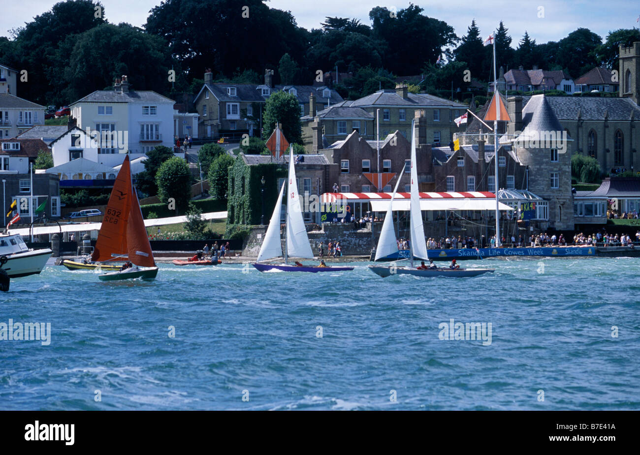 Annual sailing regatta Royal Yacht squadron clubhouse terrace Start ...