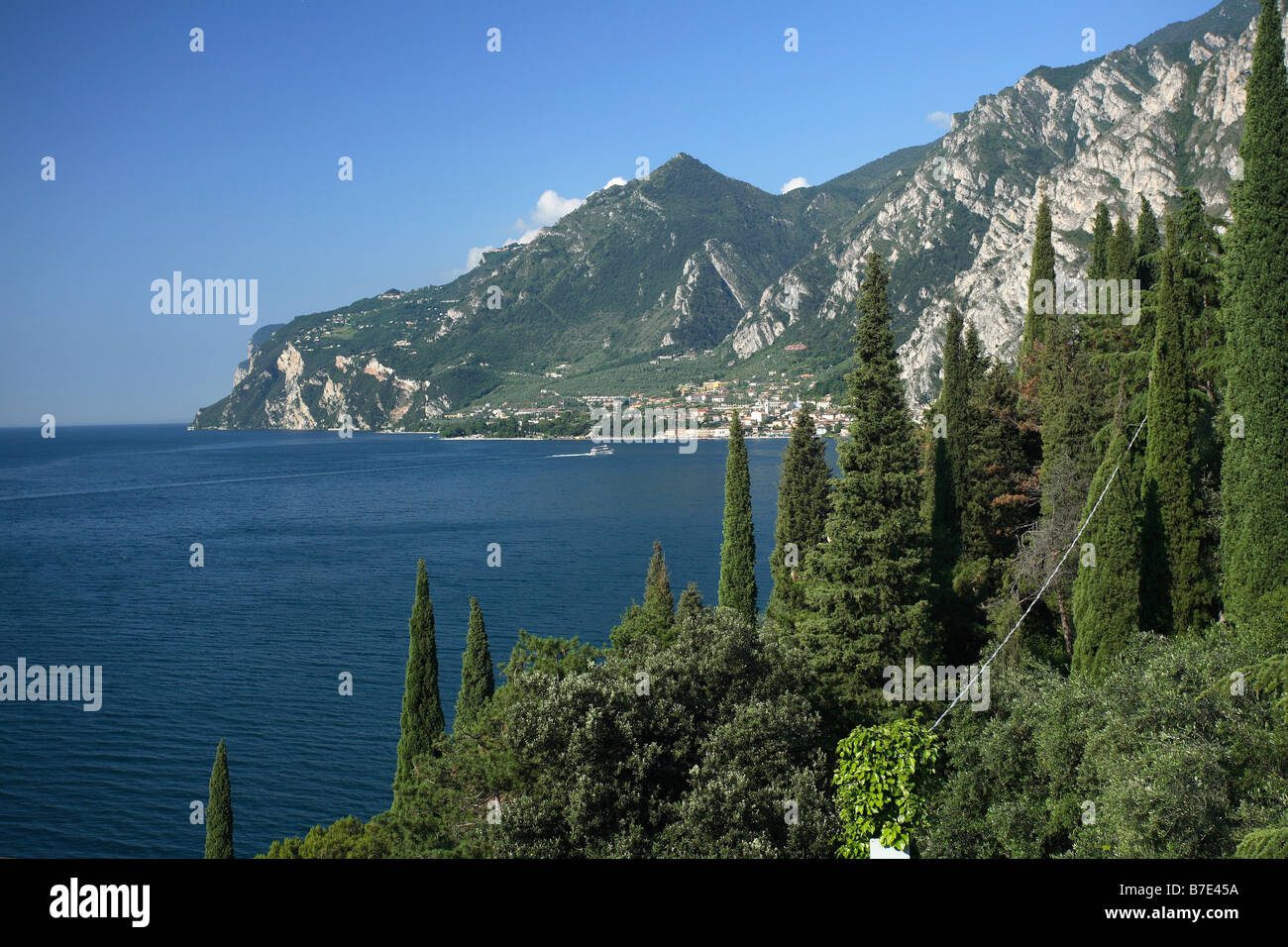 Landscape, Garda lake, Limone sul Garda, Lombardy, Italy Stock Photo ...