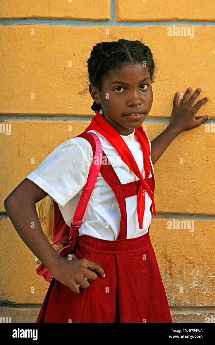 Cuban girl, Havana, Cuba island, West Indies, Central America Stock ...