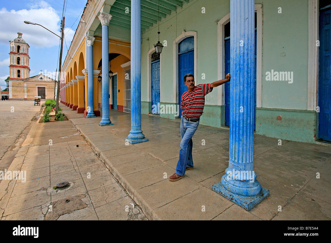 San Martï¿½ square, Remedios, Cuba island, West Indies, Central America ...