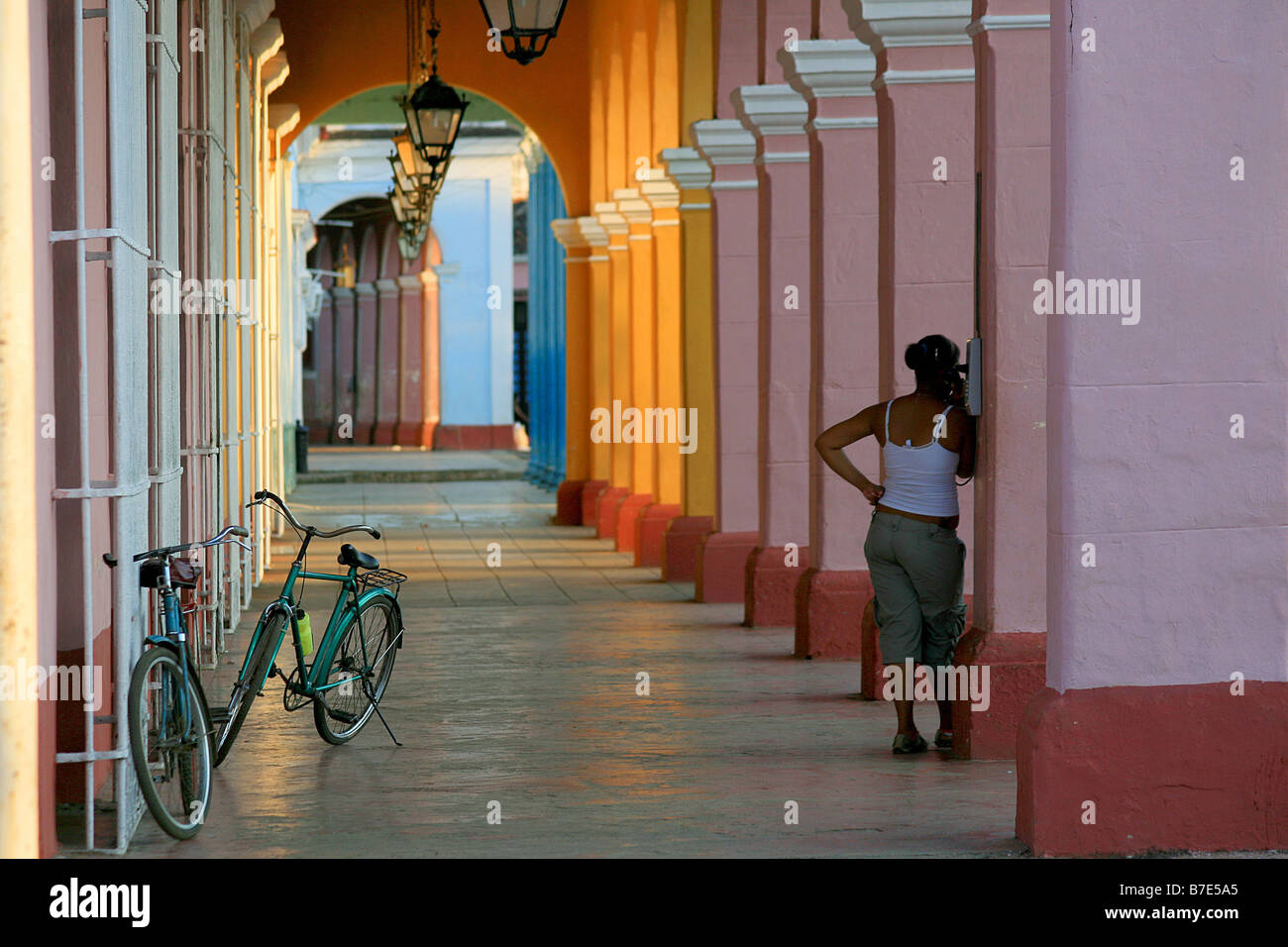 San Martï¿½ square, Remedios, Cuba island, West Indies, Central America ...