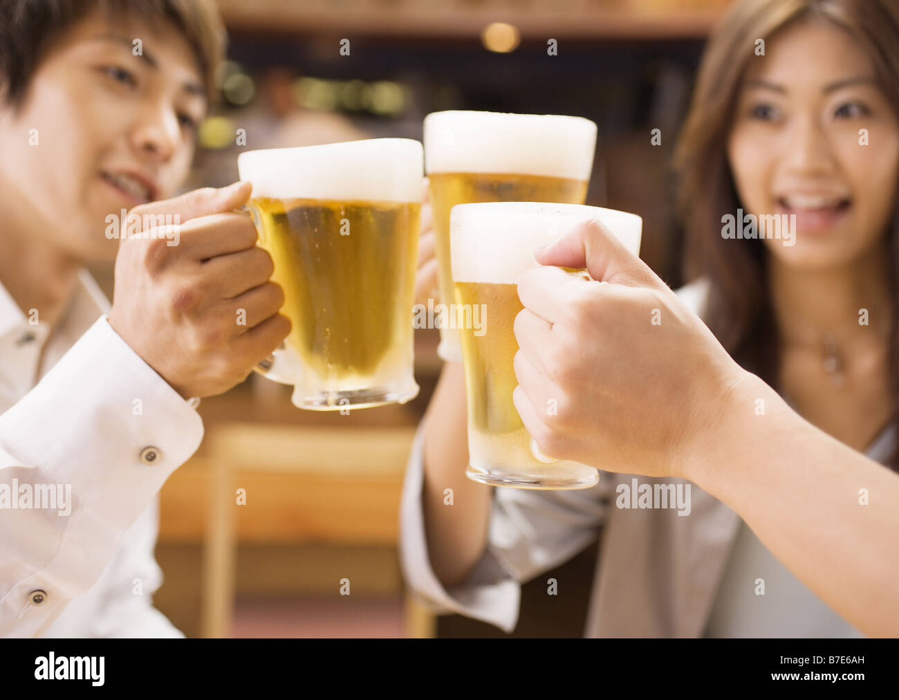 Young People Toasting Stock Photo - Alamy