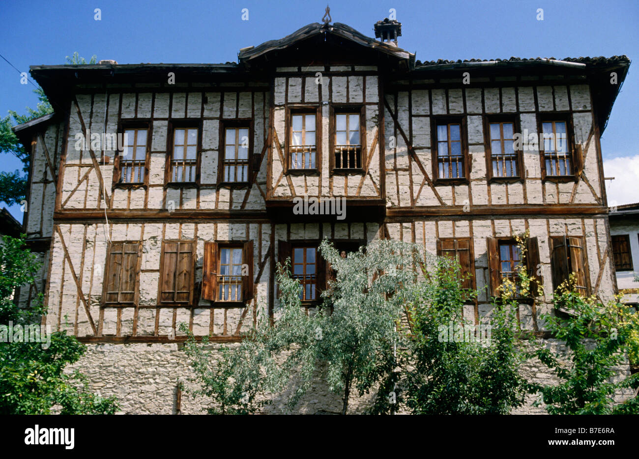 Ottoman town Traditional house Mud Stucco Wood Half timbered Window ...