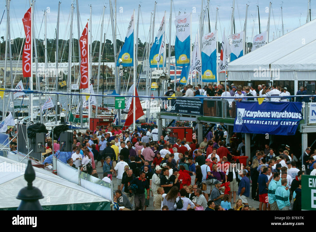 Annual sailing regatta Marina Regatta bar People drinking talking ...