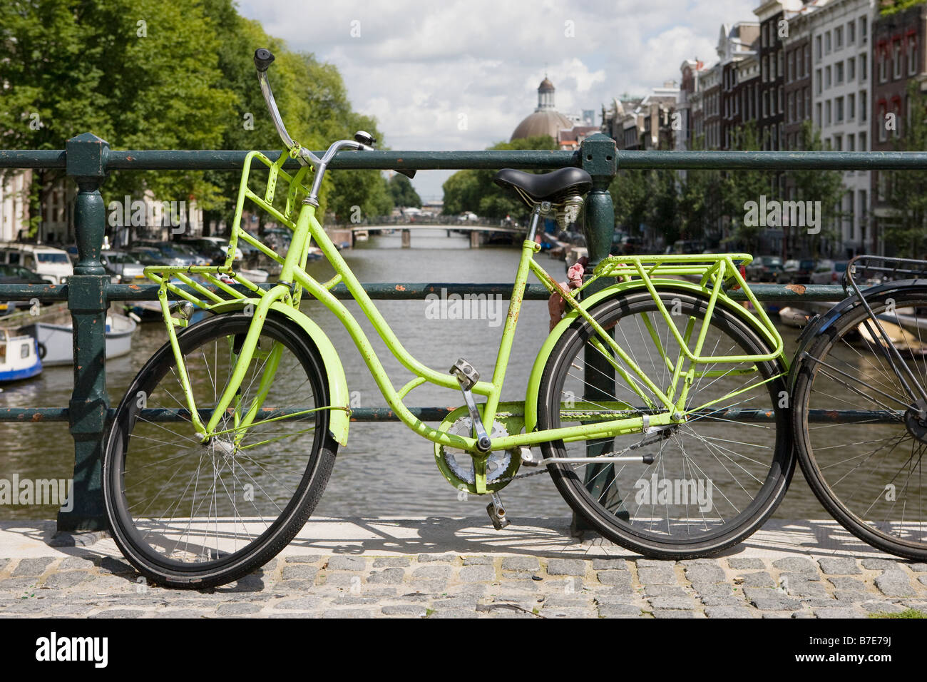 Bicycle railing canal hi-res stock photography and images - Alamy