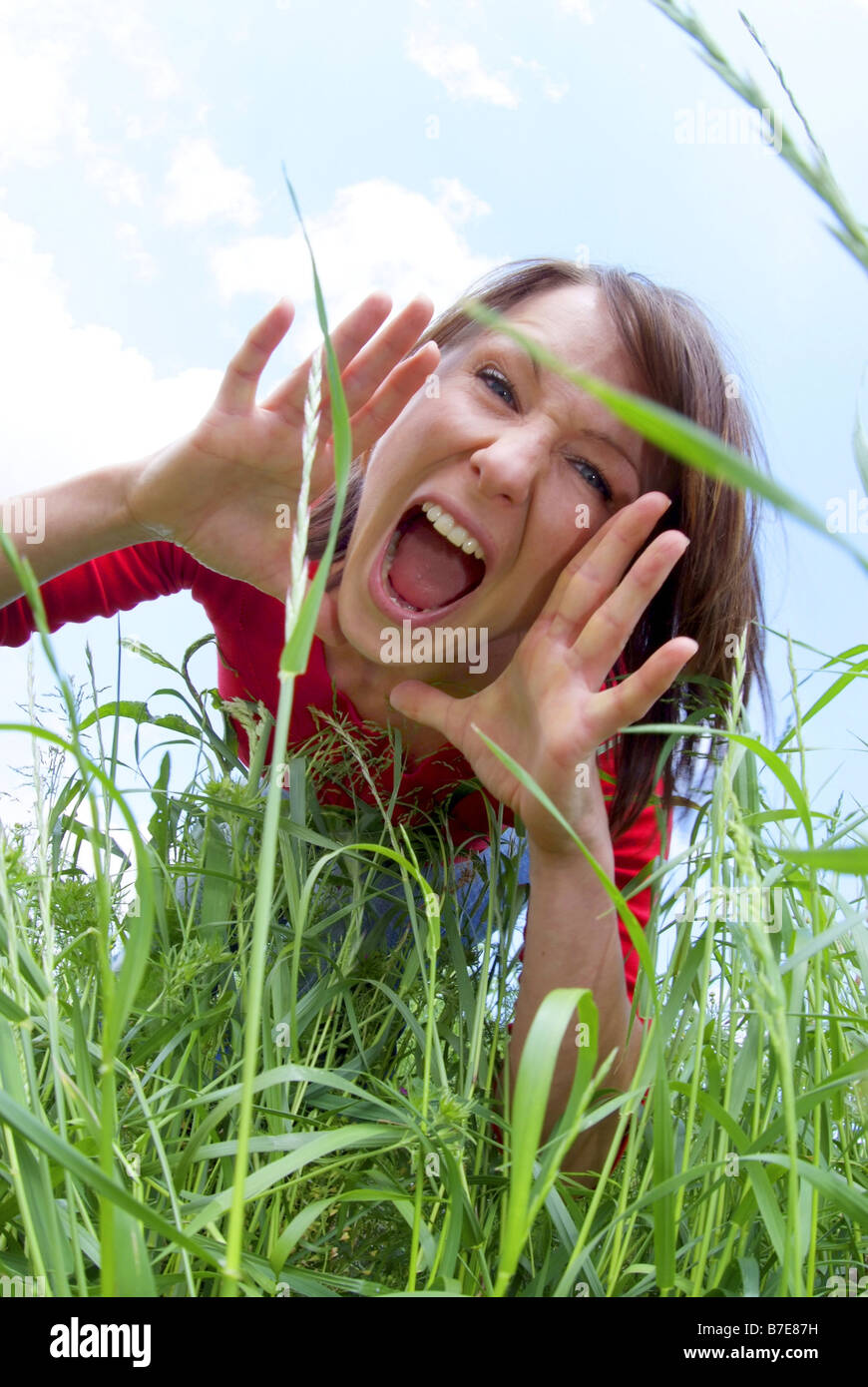 Women crying screaming help hi-res stock photography and images - Alamy