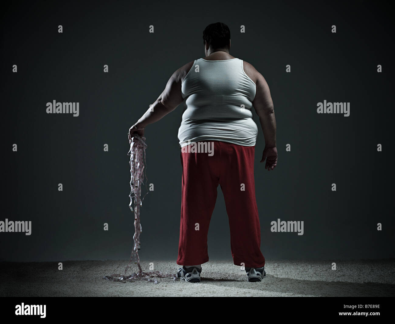 Rear view overweight large fat hi-res stock photography and images - Alamy