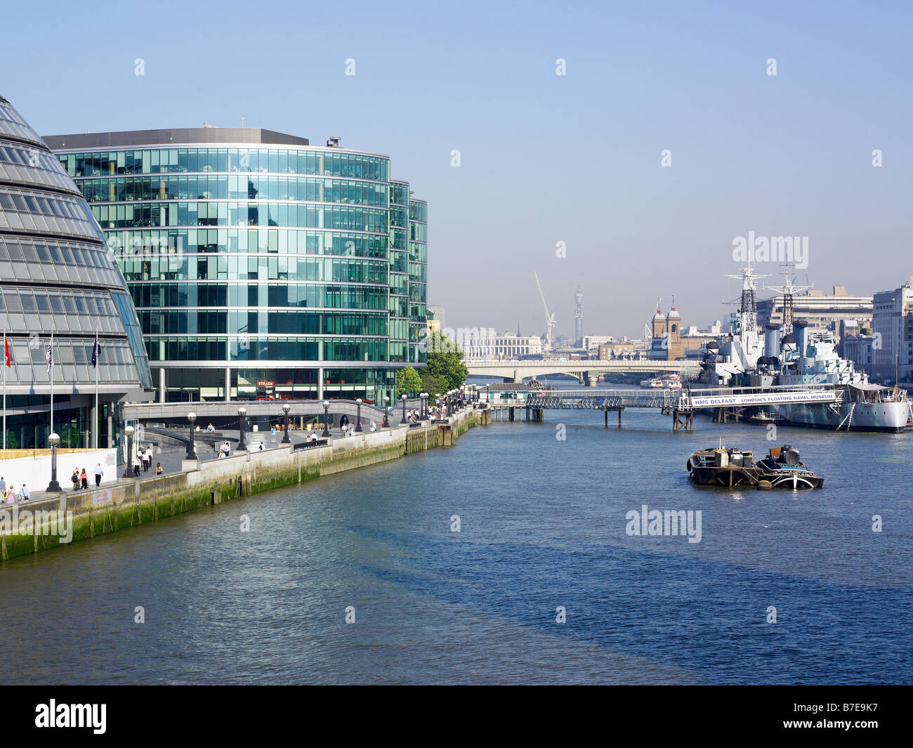 A view of the Thames from Tower Bridge Stock Photo - Alamy