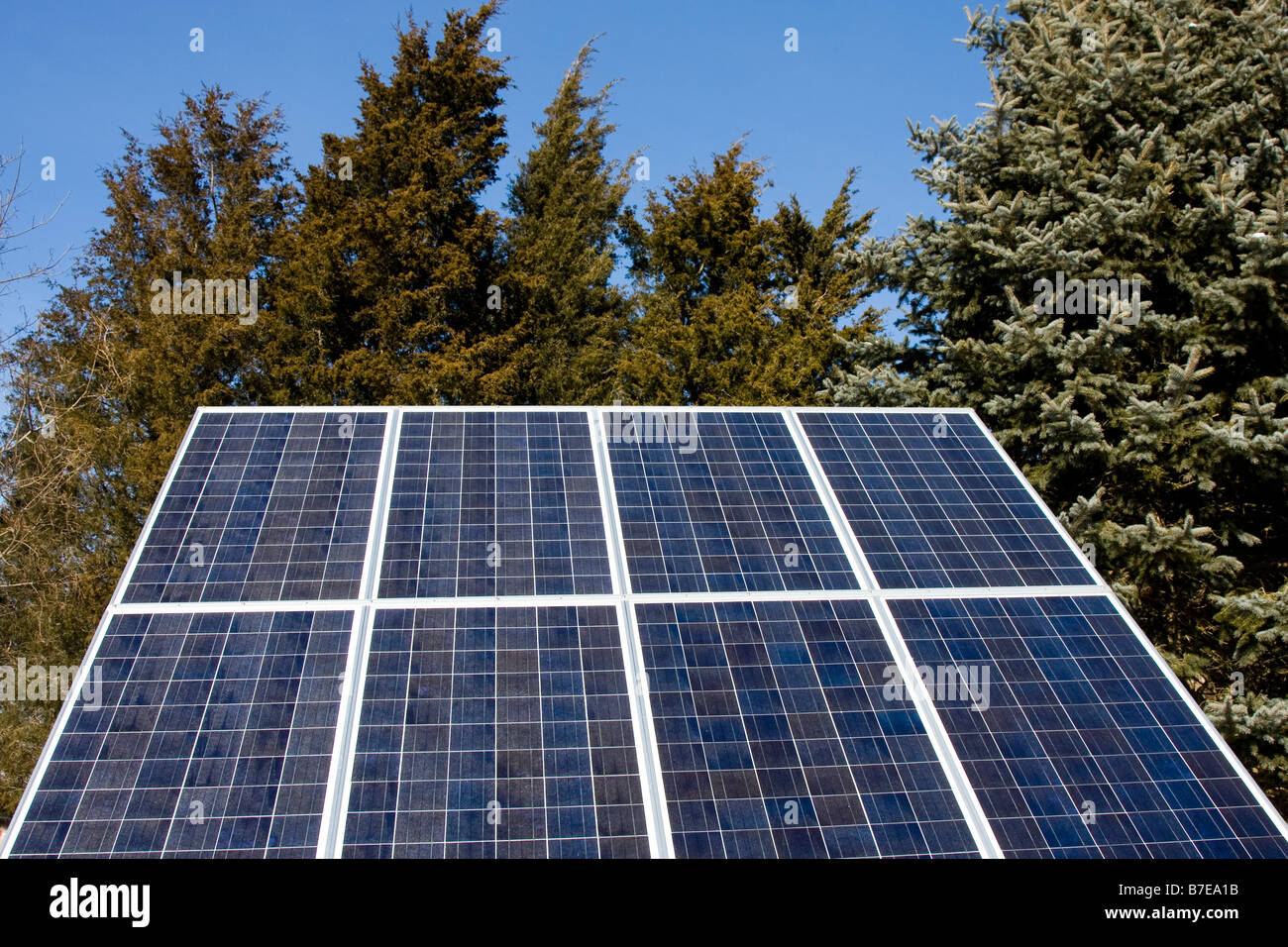 Series of Photovoltaic Solar Panels for Electricity Production Stock ...