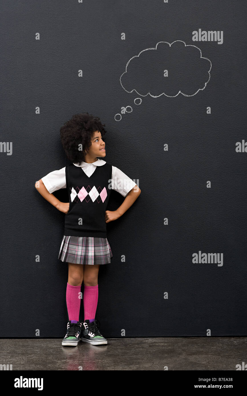 A girl thinking Stock Photo - Alamy