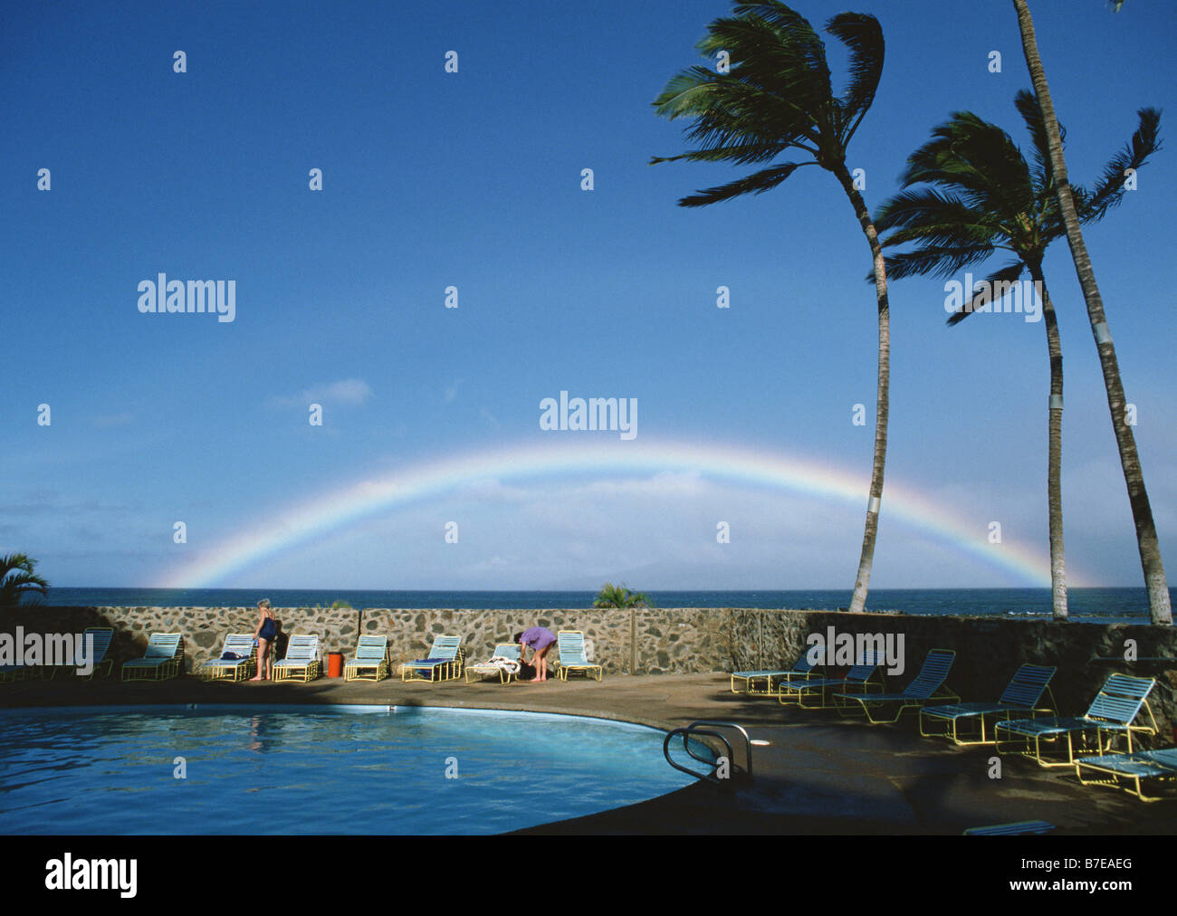 Rainbow and outdoor swimming pool hi-res stock photography and images ...