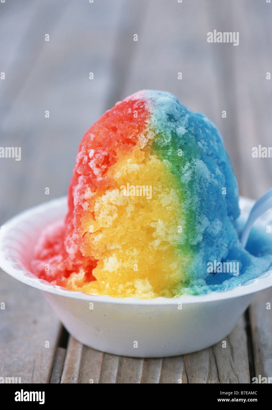Rainbow Shaved Ice Stock Photo - Alamy