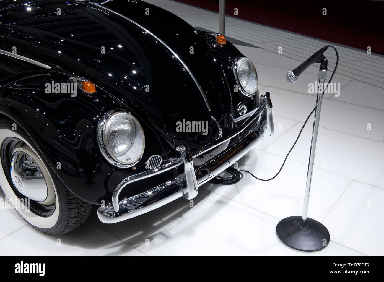 Microphone with old Volkswagen Beetle on display at the 2009 North ...