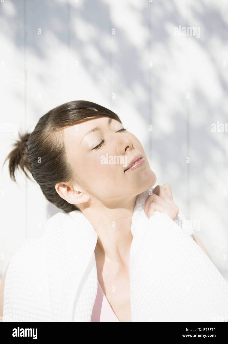 Woman taking a rest Stock Photo - Alamy