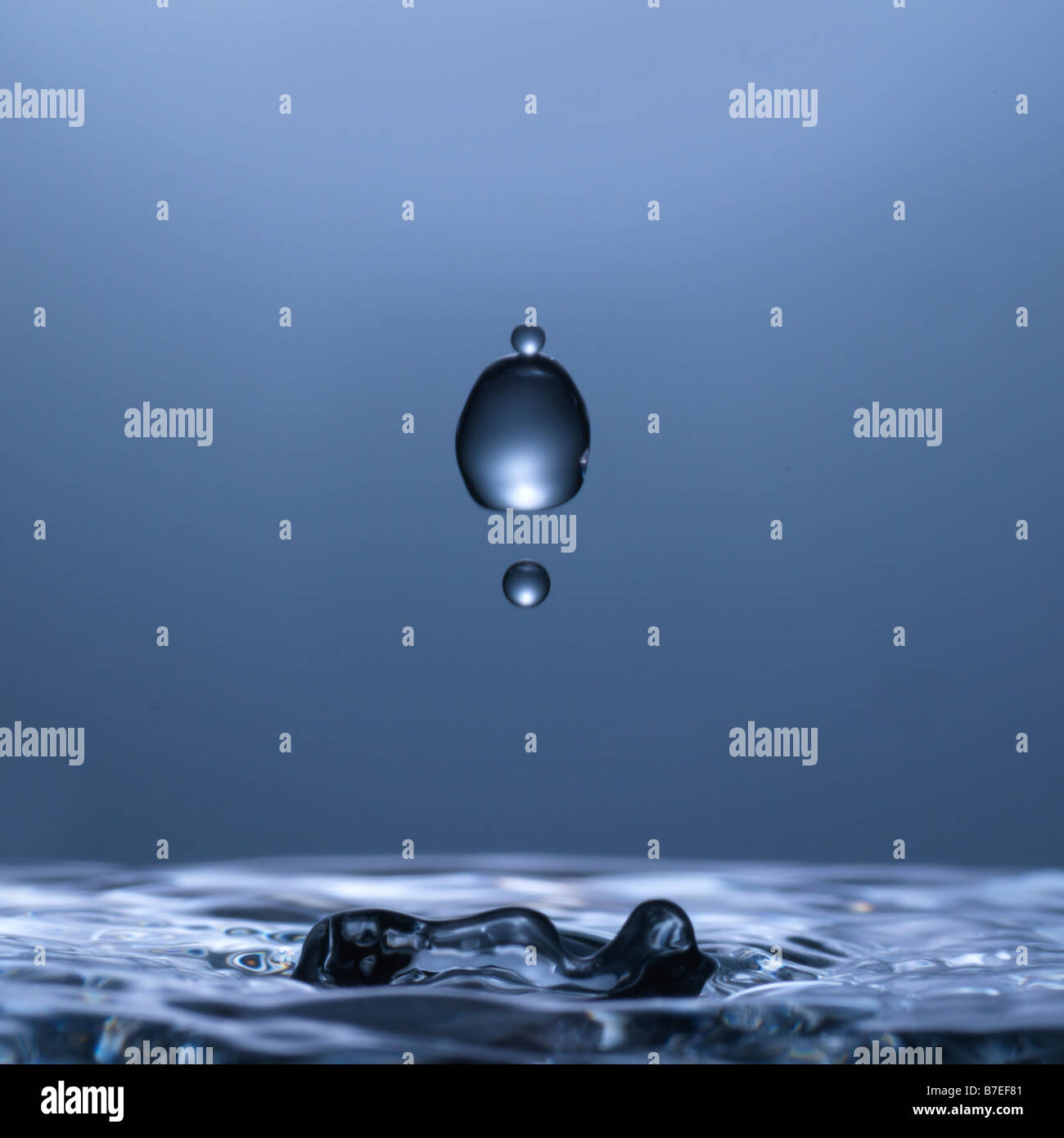 water drops frozen by high speed flash Stock Photo - Alamy