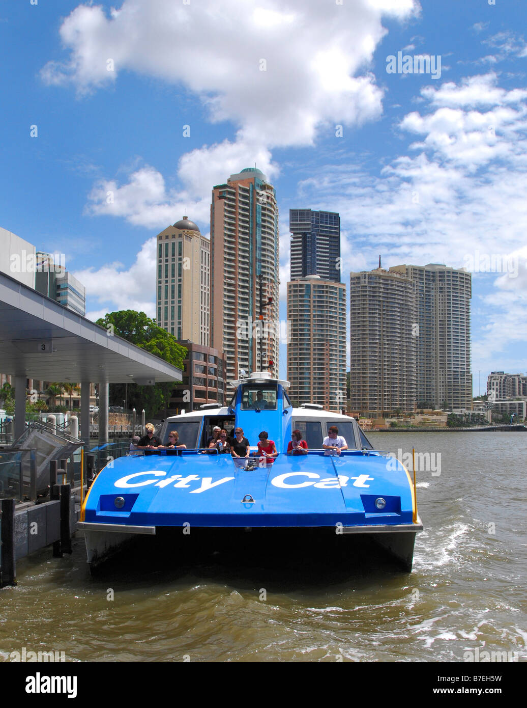 City Cat fast ferry, City of Brisbane, Queensland Australia, Brisbane ...