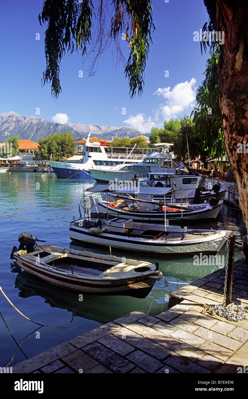 Vassiliki Village Harbour, Lefkas Greece Stock Photo: 21835601 - Alamy
