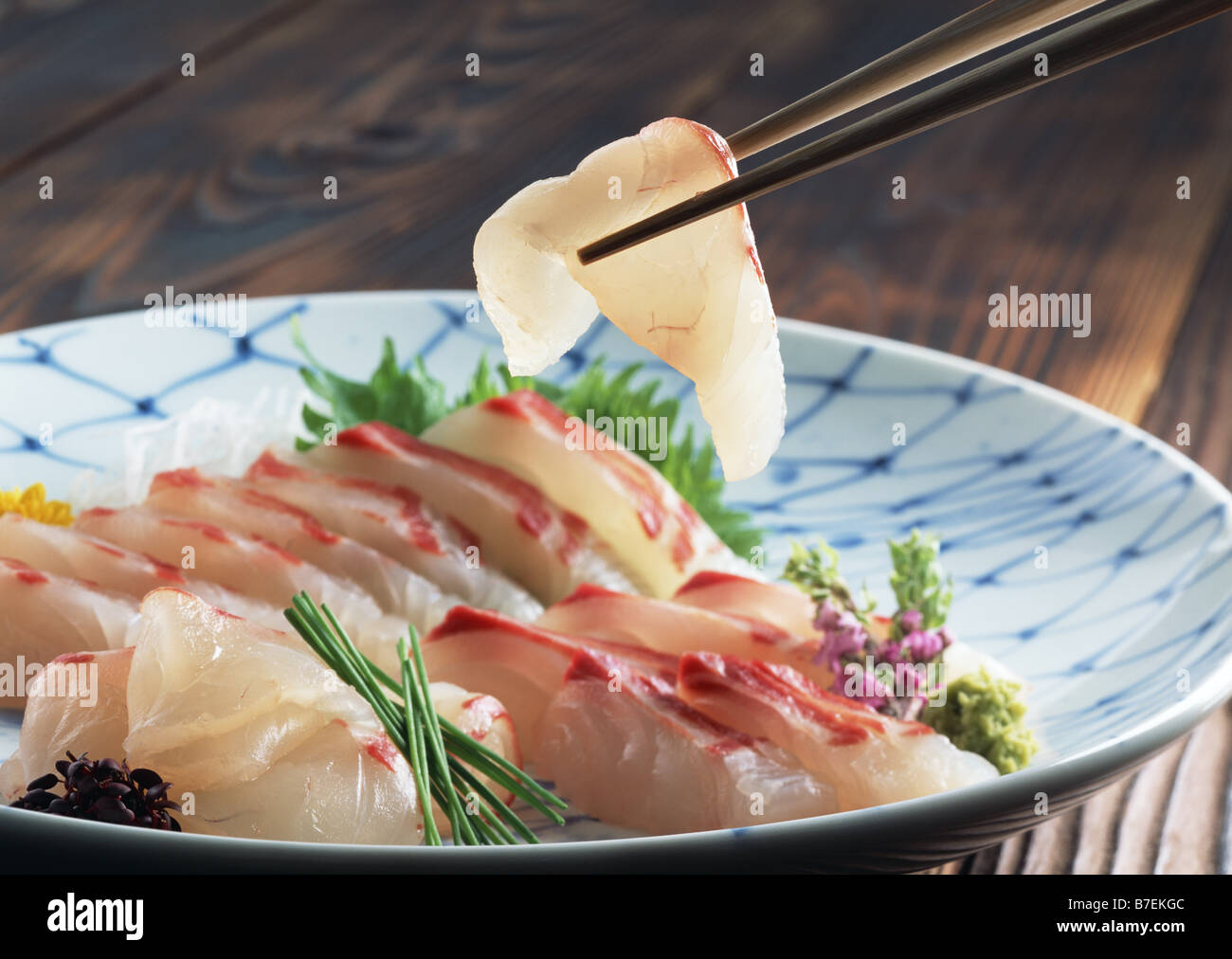 Sea bream sashimi Stock Photo - Alamy
