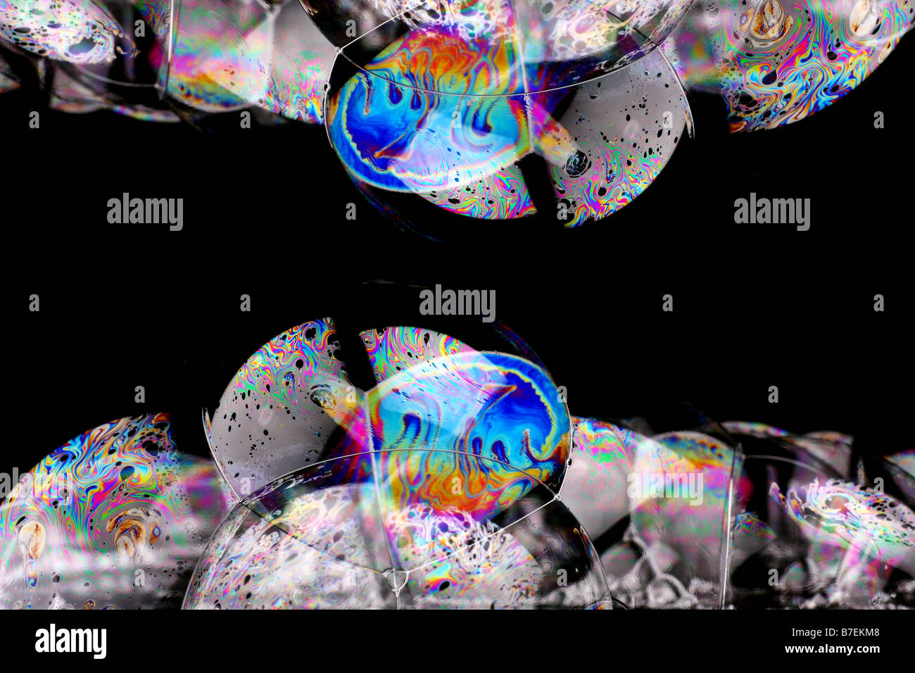 rows of bubbles with beautiful psychedelic colours Stock Photo - Alamy