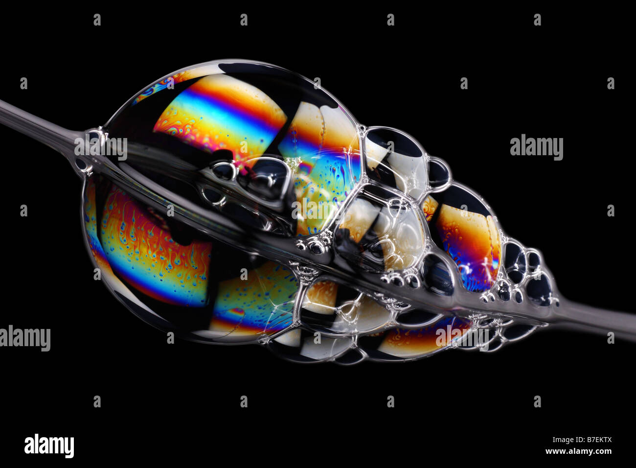 a row of bubbles with beautiful psychedelic colours Stock Photo - Alamy