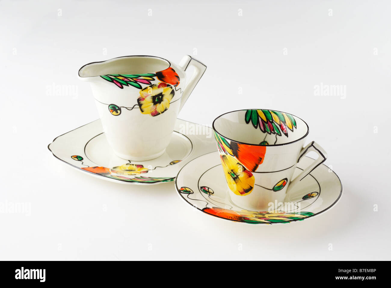 Art Deco tea set Stock Photo - Alamy