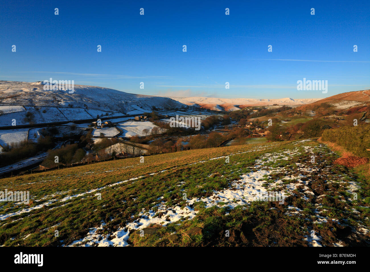 Winter in the Upper Colne Valley towards March Hill, Marsden, West ...