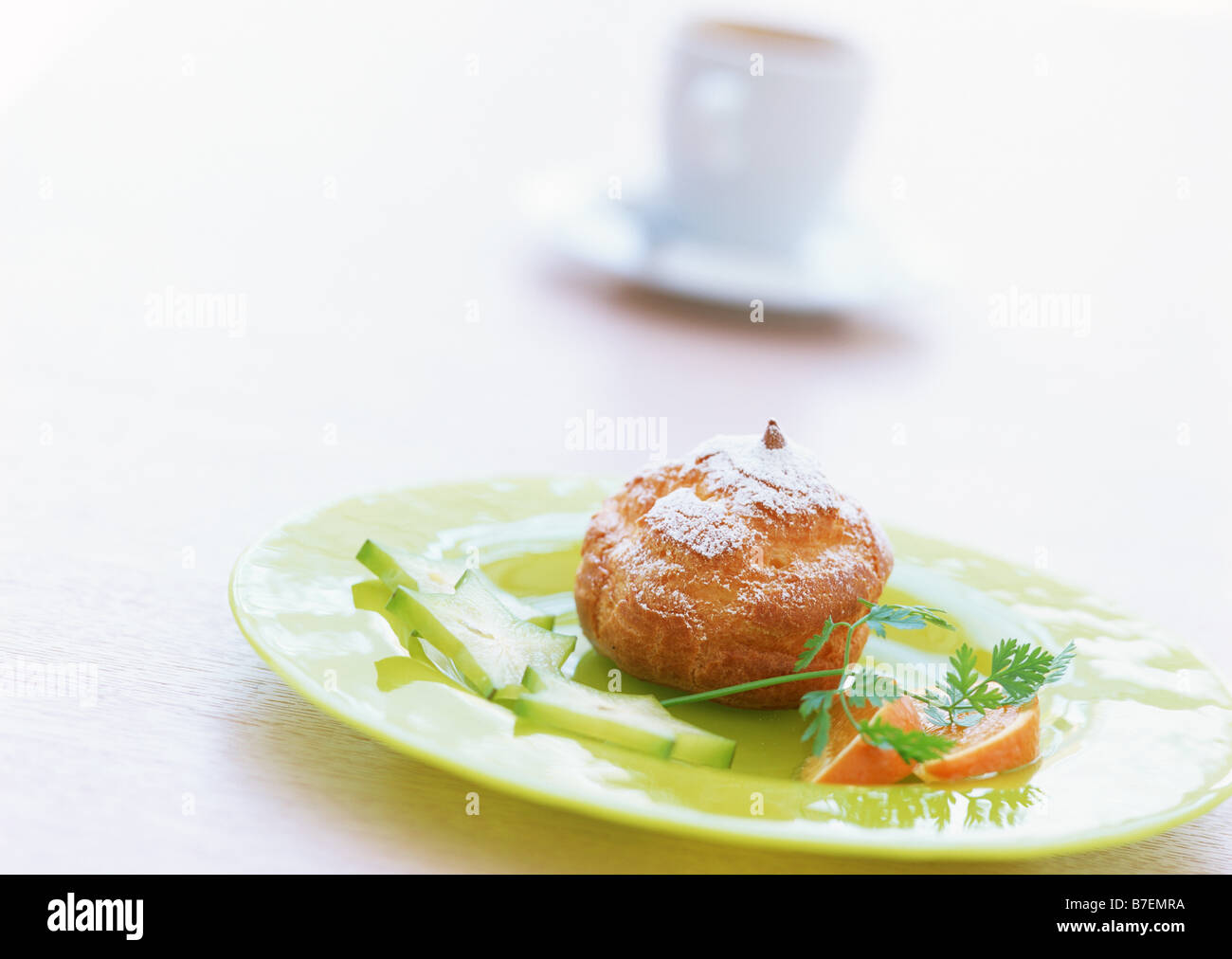Cream puff with sliced vegetables Stock Photo - Alamy