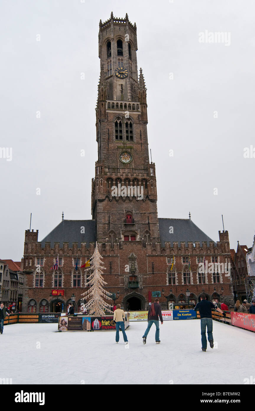 Ice skating rink at the town hall hi-res stock photography and images ...