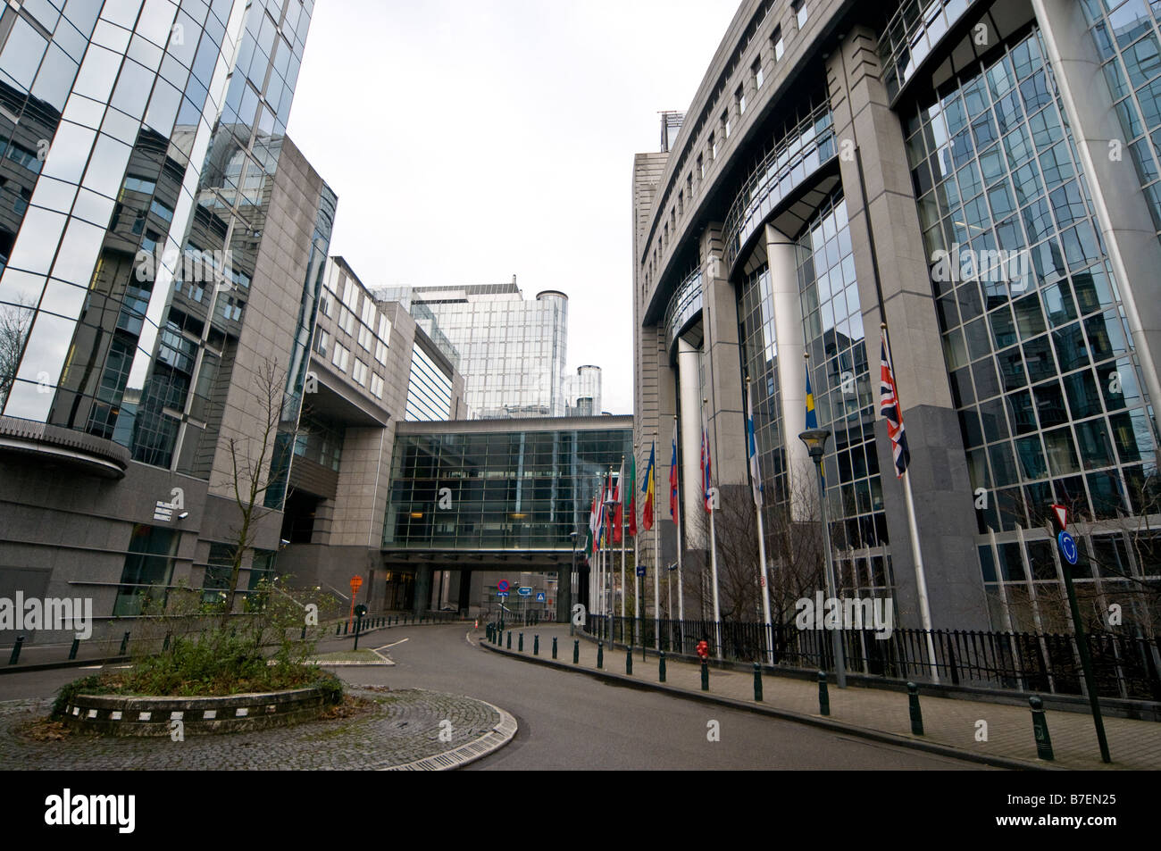 The European Parliament building in the centre of Brussels Belgium ...
