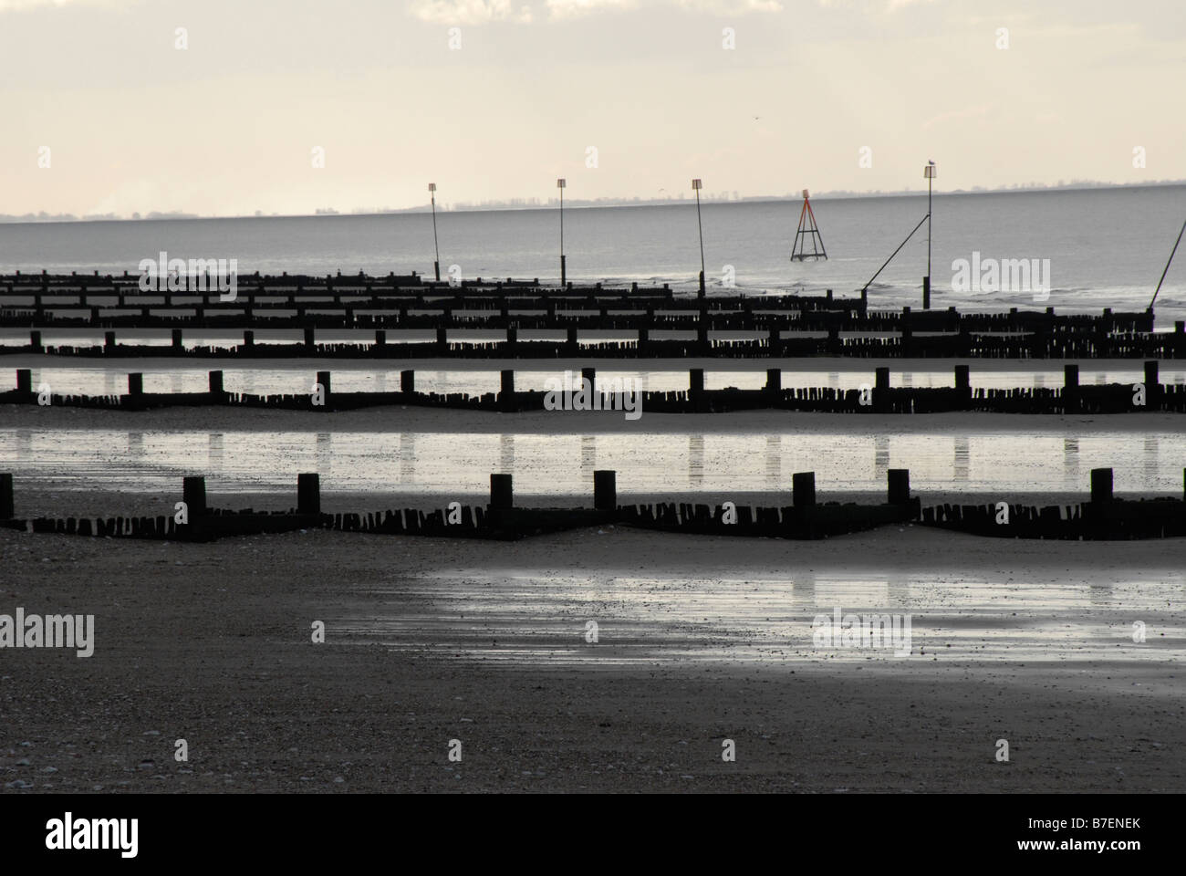 Groynes on the beach at Hunstanton Norfolk Stock Photo - Alamy
