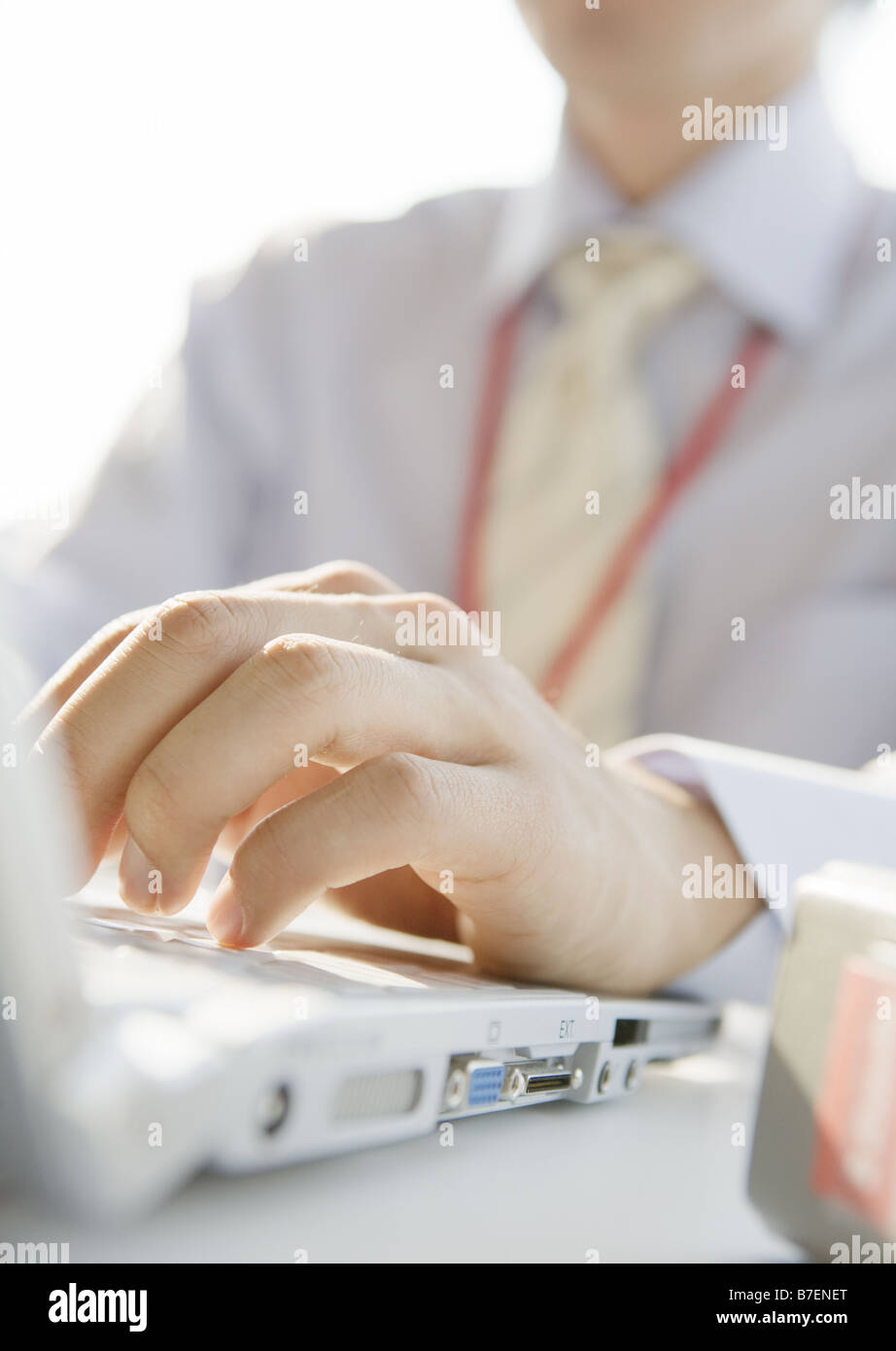 Typing on keyboard Stock Photo - Alamy