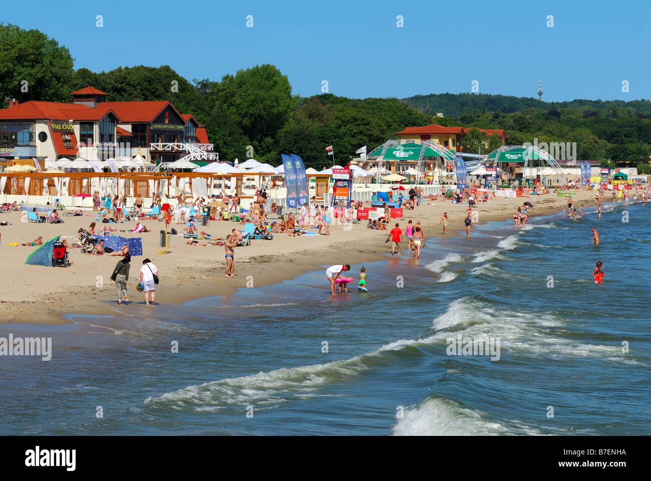 Beach in Sopot Stock Photo - Alamy