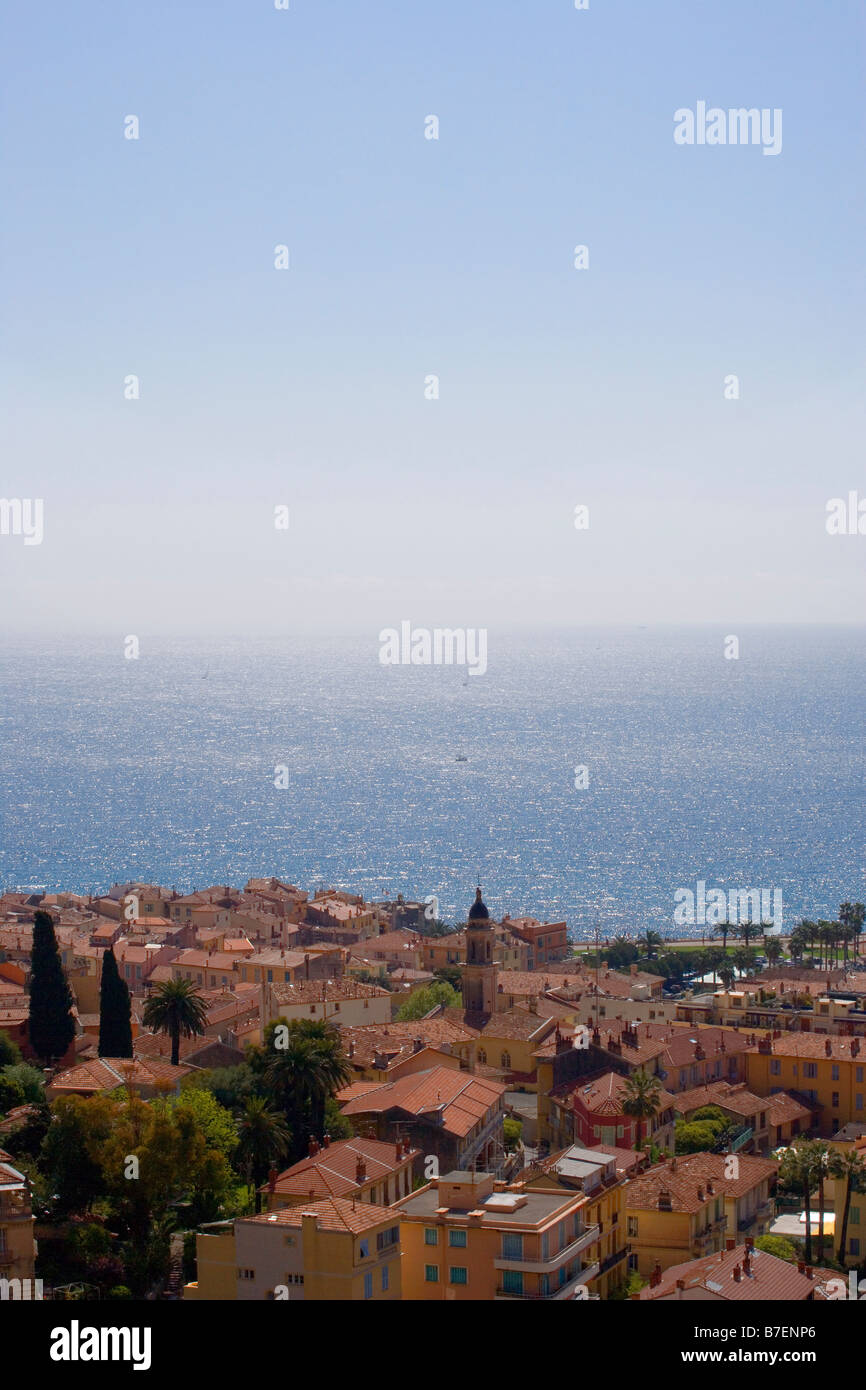 French Riviera, Menton, sea Mediterranean summer Stock Photo - Alamy