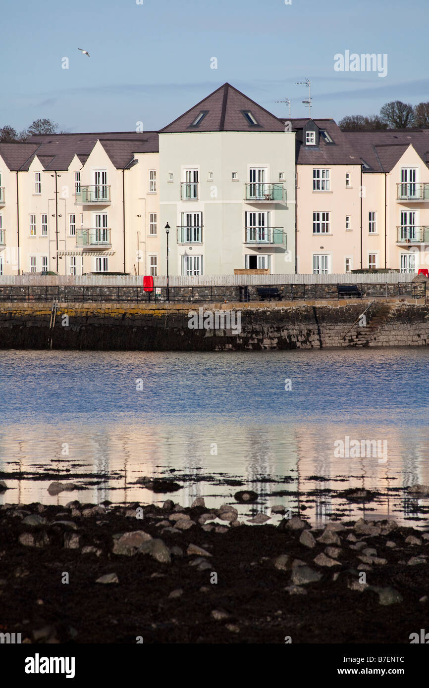 new housing at the town of Killyleagh beside Strangford Lough, County ...