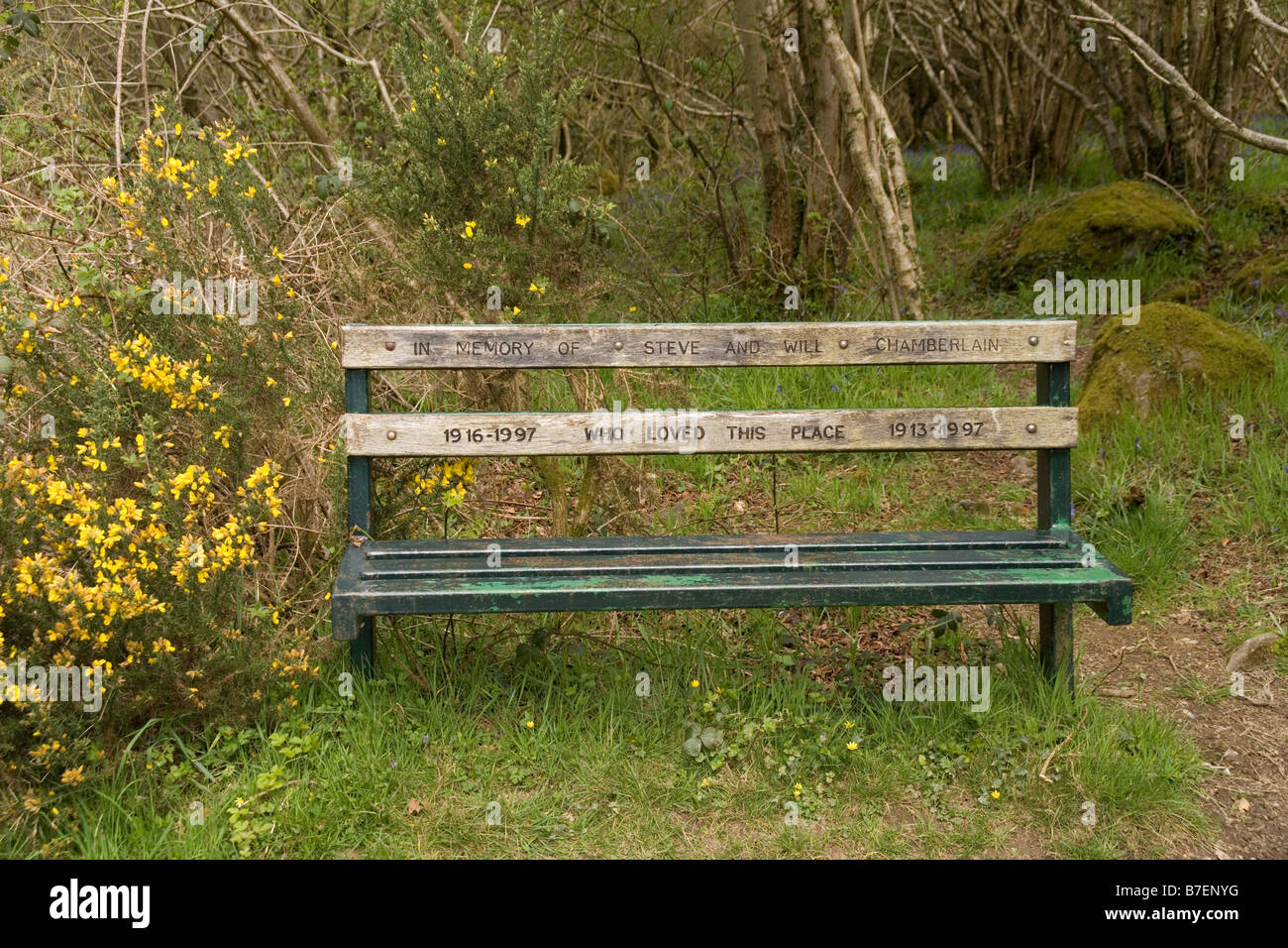 Park bench in secluded spot hi-res stock photography and images - Alamy