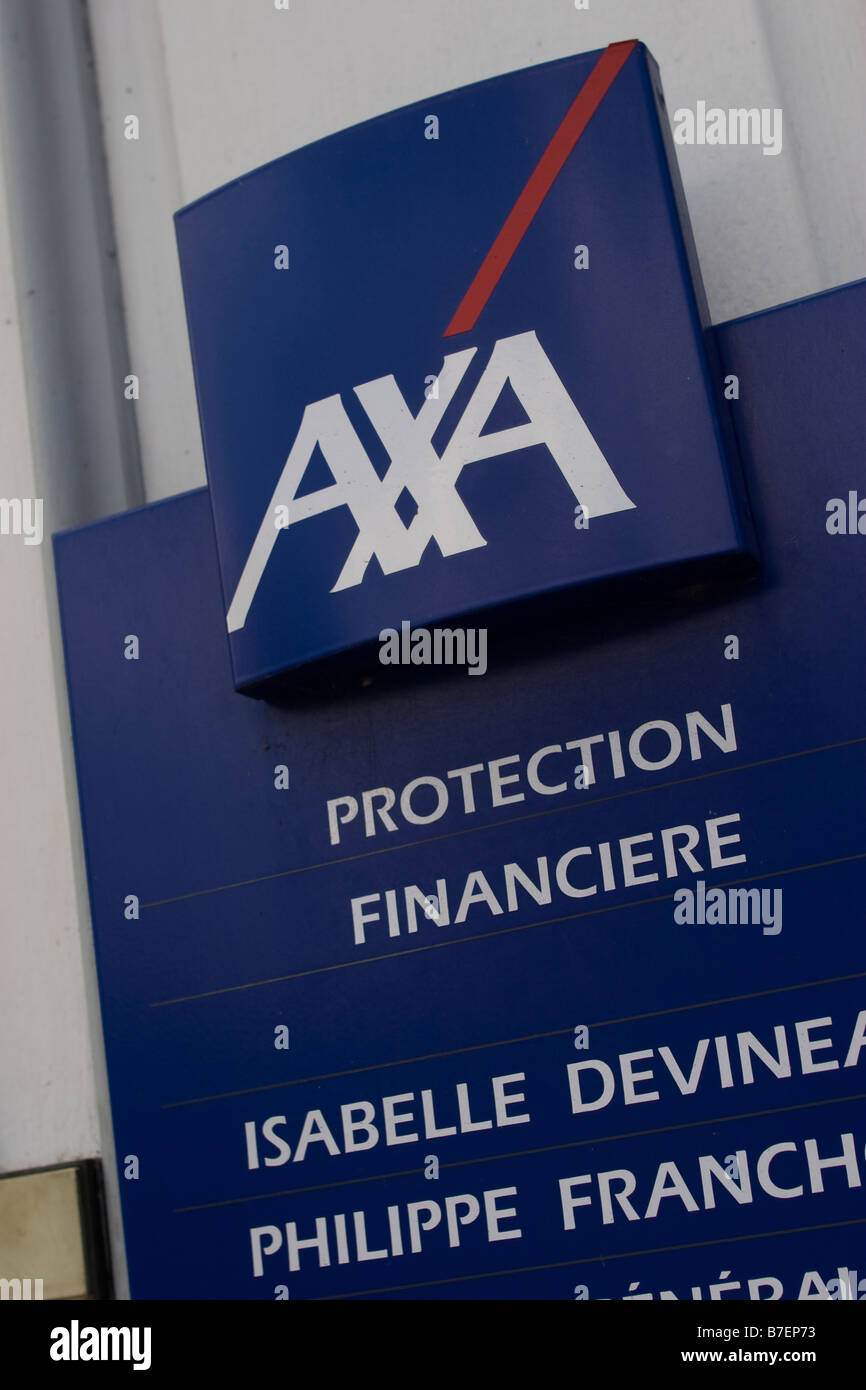 AXA Protection Financiere sign France EU Stock Photo - Alamy
