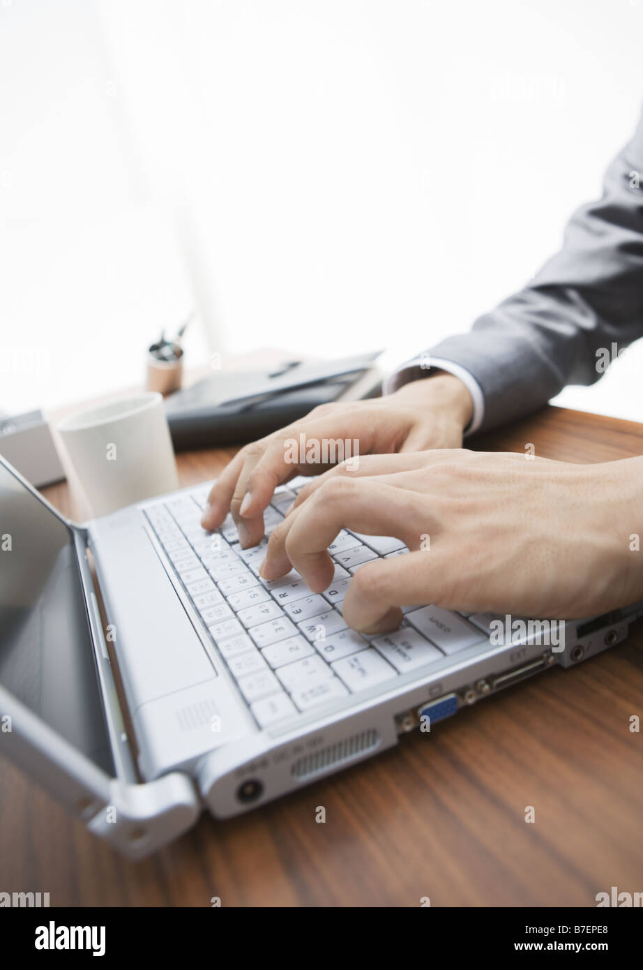 Typing on keyboard Stock Photo - Alamy