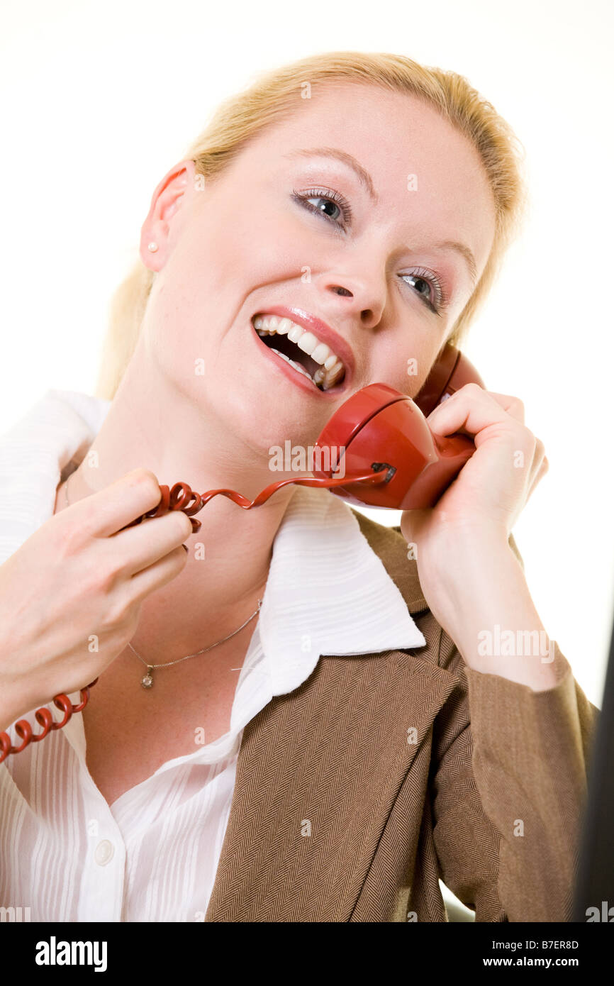 Humorous phone call Stock Photo - Alamy