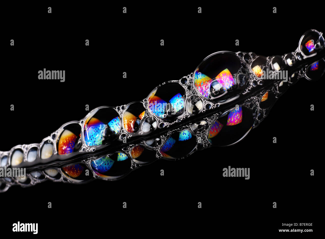 a row of bubbles with beautiful psychedelic colours Stock Photo - Alamy