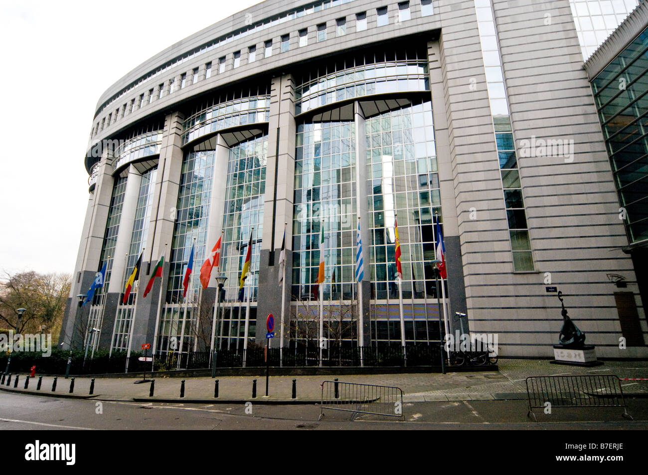 The European Parliament building in the centre of Brussels Belgium ...