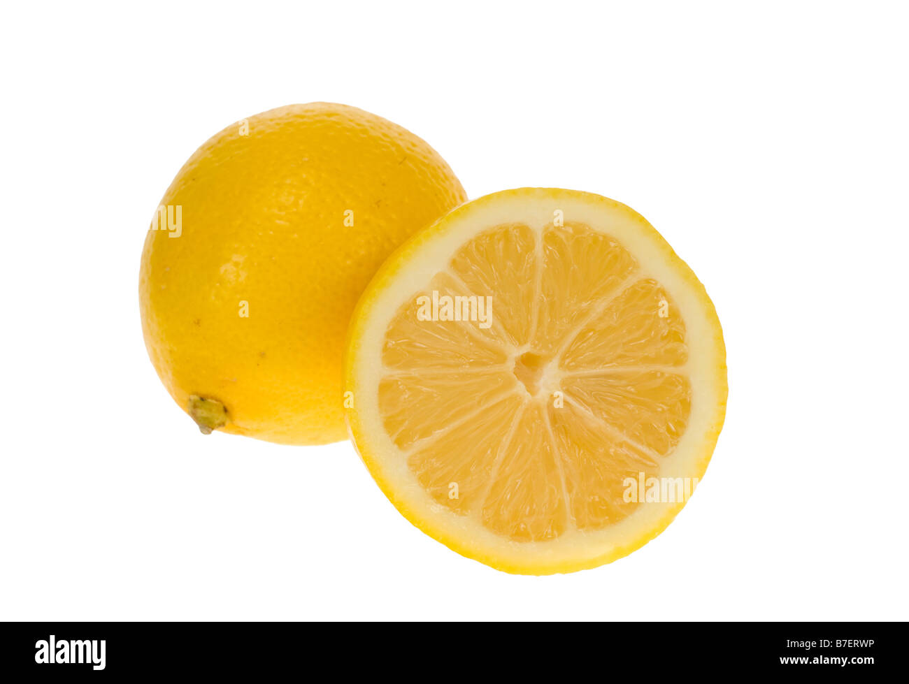 fresh yellow lemon isolated on a white background Stock Photo - Alamy