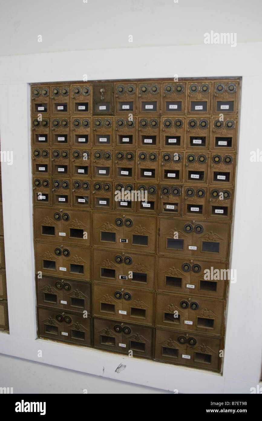 Mail boxes inside post office hi-res stock photography and images - Alamy
