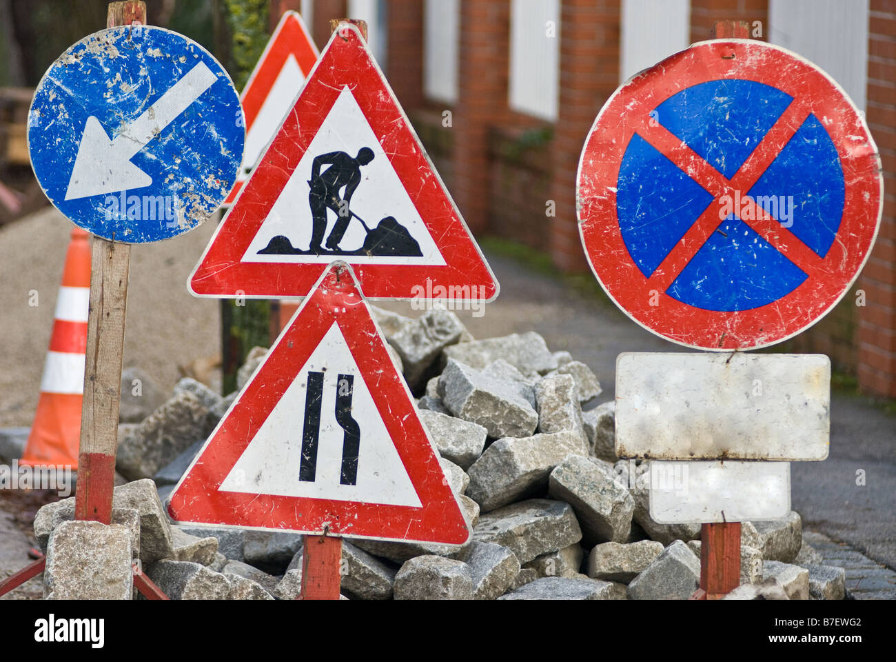 Construction Site Marking Stock Photos & Construction Site Marking ...
