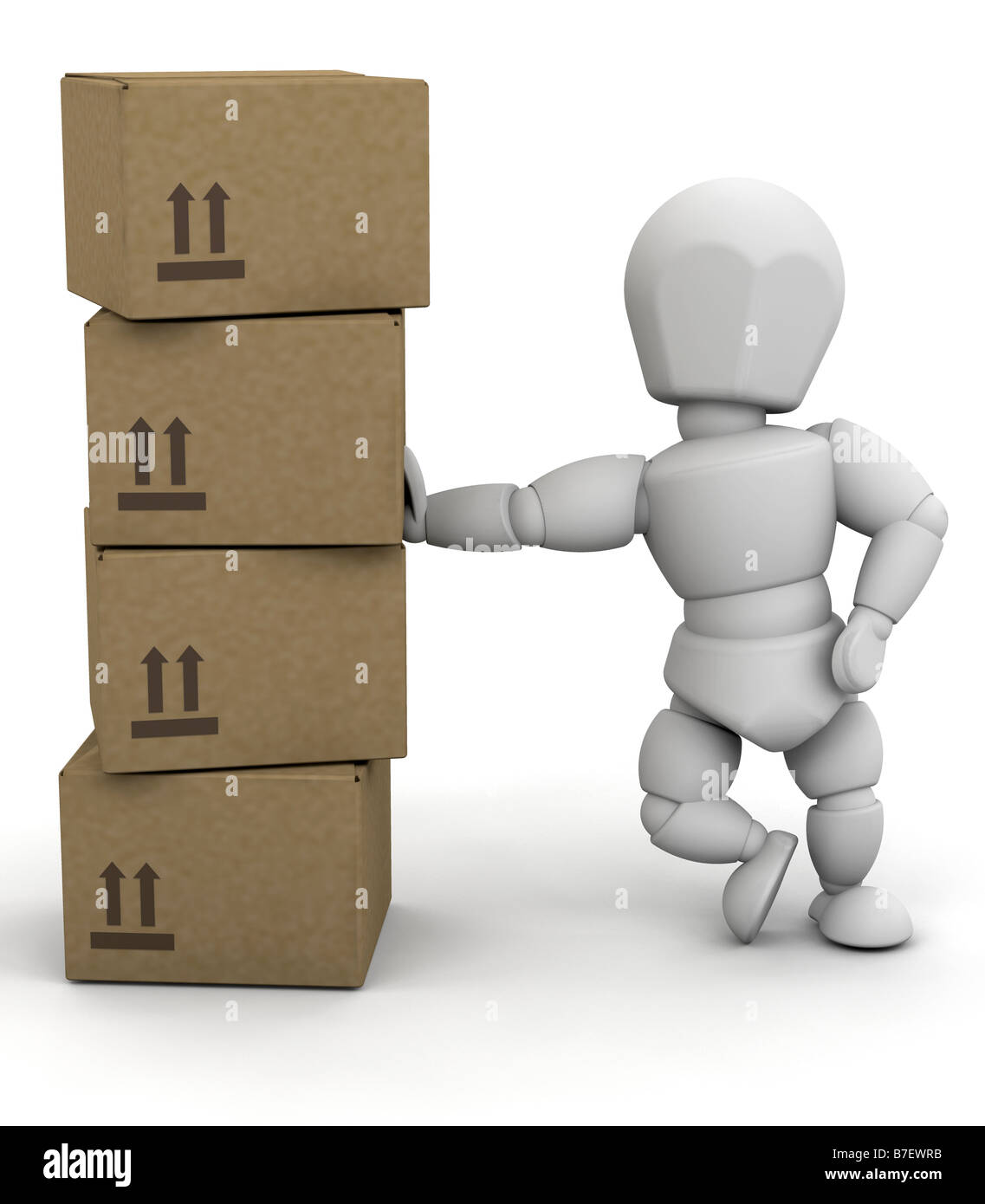 Delivery man leaning on Cut Out Stock Images & Pictures - Alamy