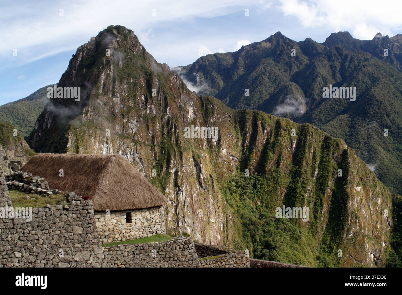 Ancient terraces and buildings at the Inca Citadel of Machu Picchu Peru ...