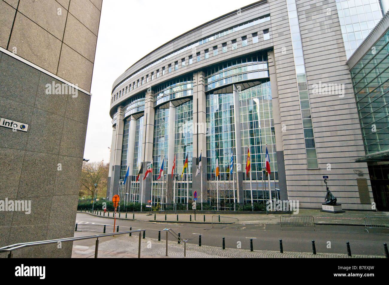 The European Parliament building in the centre of Brussels Belgium ...