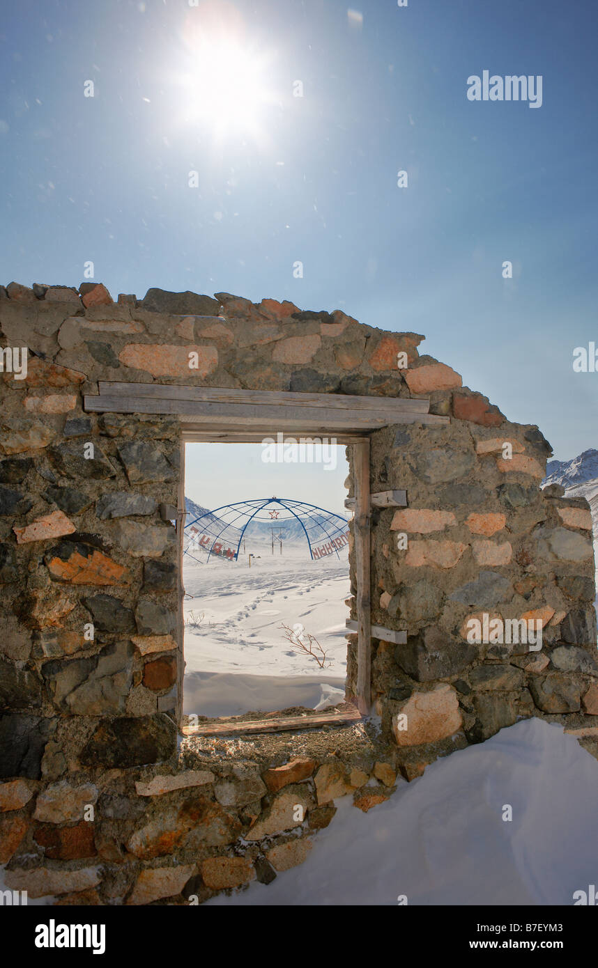 Ruins of Prisons, The Gulag in Chukotka, Siberia, Russia Stock Photo ...