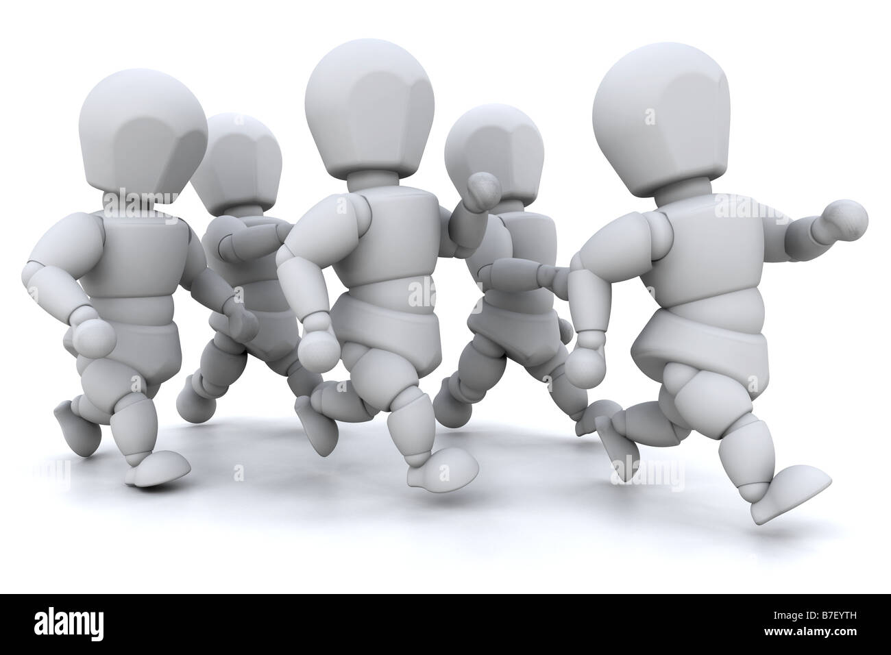 Group of people running Stock Photo - Alamy