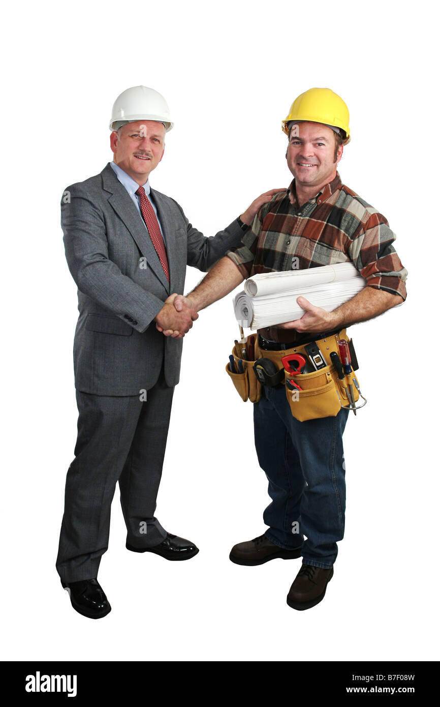 Workers working site supervisor Cut Out Stock Images & Pictures - Alamy