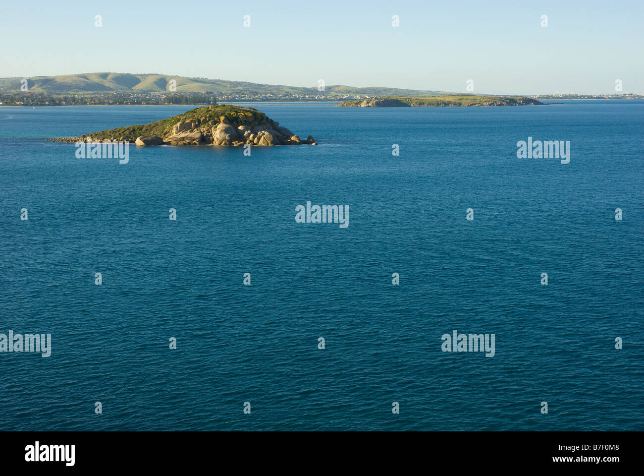 Encounter Bay and Wright Island viewed from the bluff in Victor Harbour ...